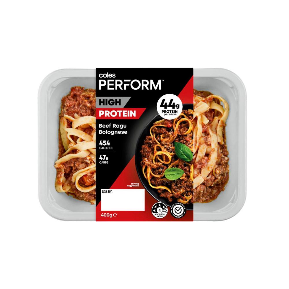 Buy Coles Perform Build Beef Ragu Bolognese 400g | Coles