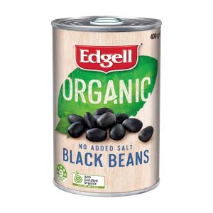 Buy Edgell Organic Black Beans No Added Salt 400g | Coles