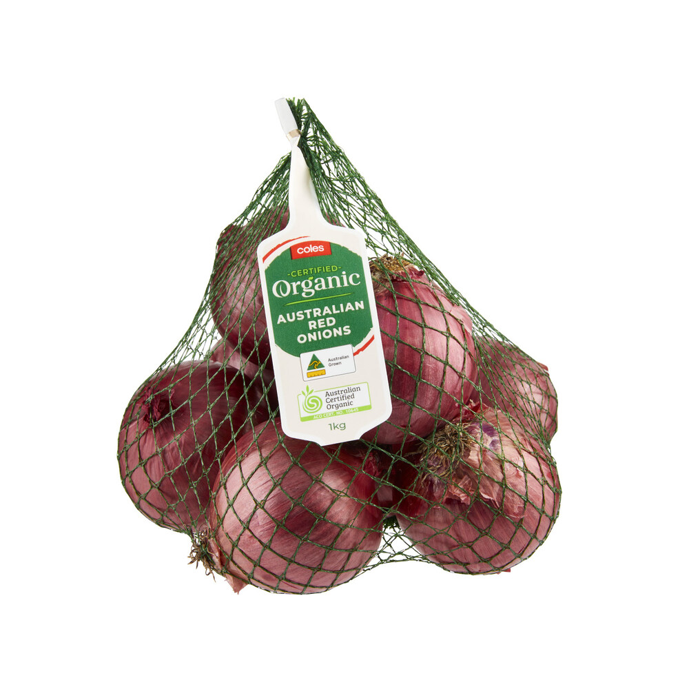 Buy Coles Organic Red Onions 1kg | Coles