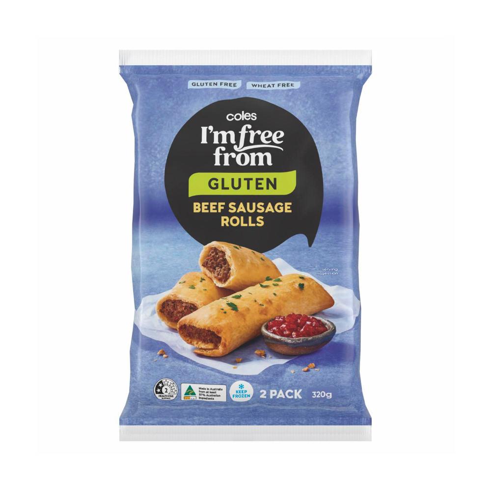 Buy Coles I'm Free From Beef Sausage Roll 320g | Coles
