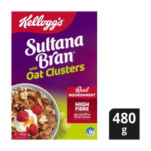 Calories in Kellogg's Sultana Bran With Oat Clusters Breakfast Cereal ...