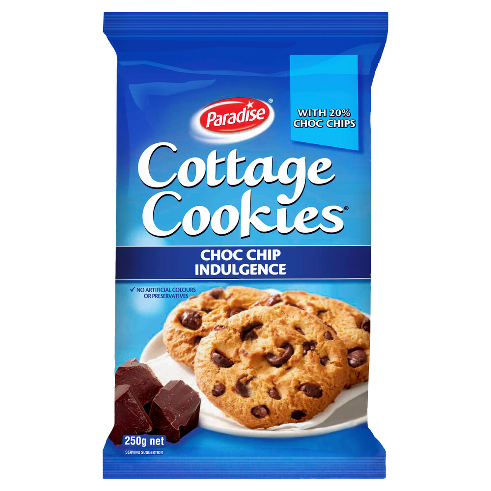 Buy Paradise Cottage Chocolate Chip Cookies 250g | Coles