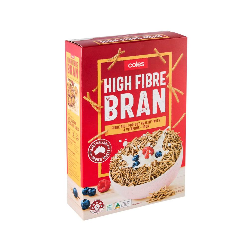 Buy Coles High Fibre Bran 530g | Coles