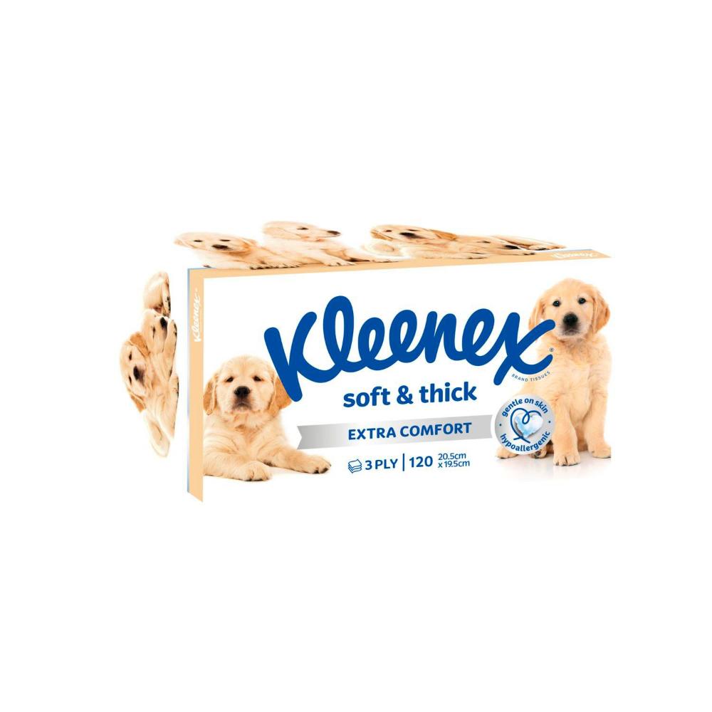 Buy Kleenex 3 Ply Soft & Thick Facial Tissues 120 pack | Coles