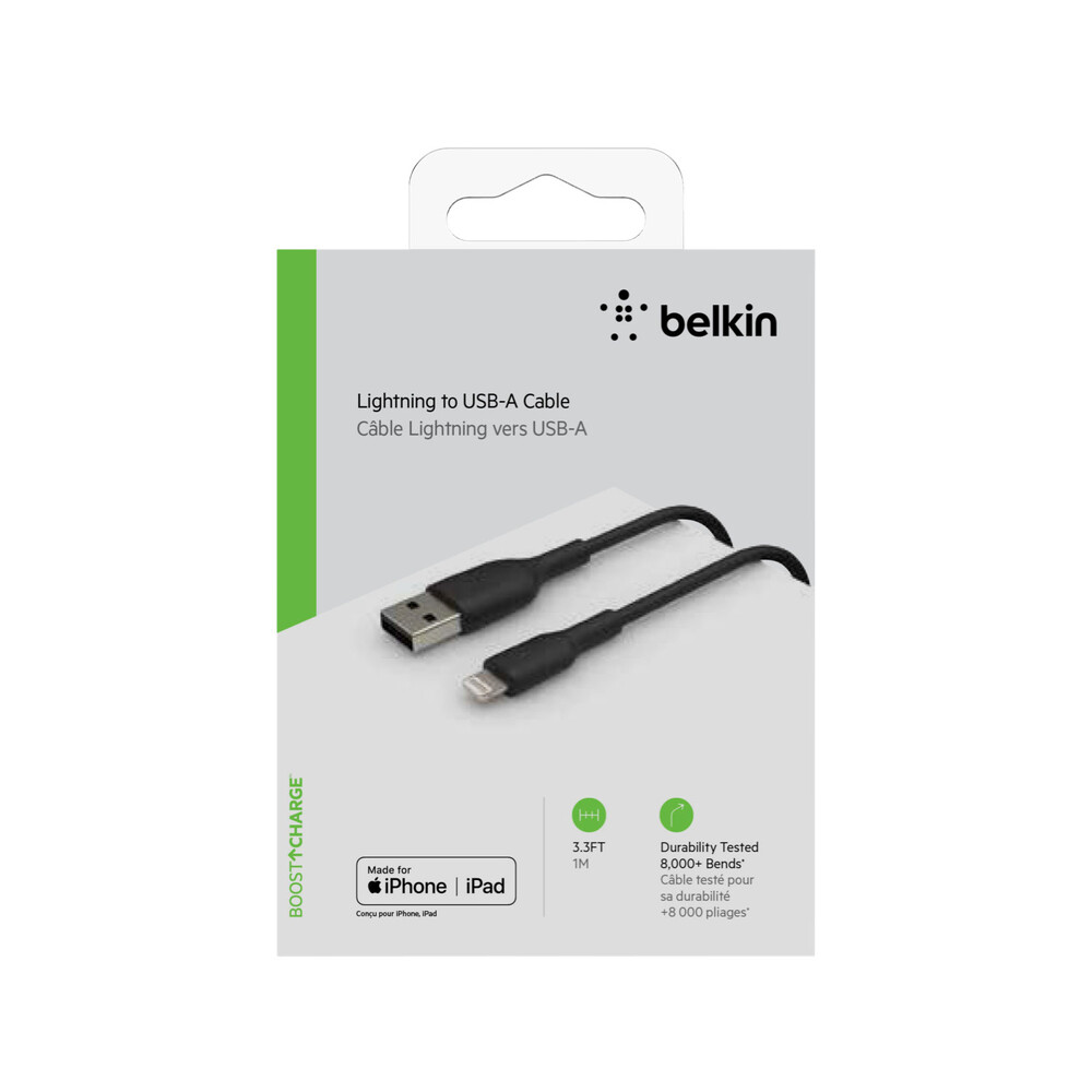 Buy Belkin Boostcharge Lightning To Usb-a Cable 1m Black 1 pack | Coles