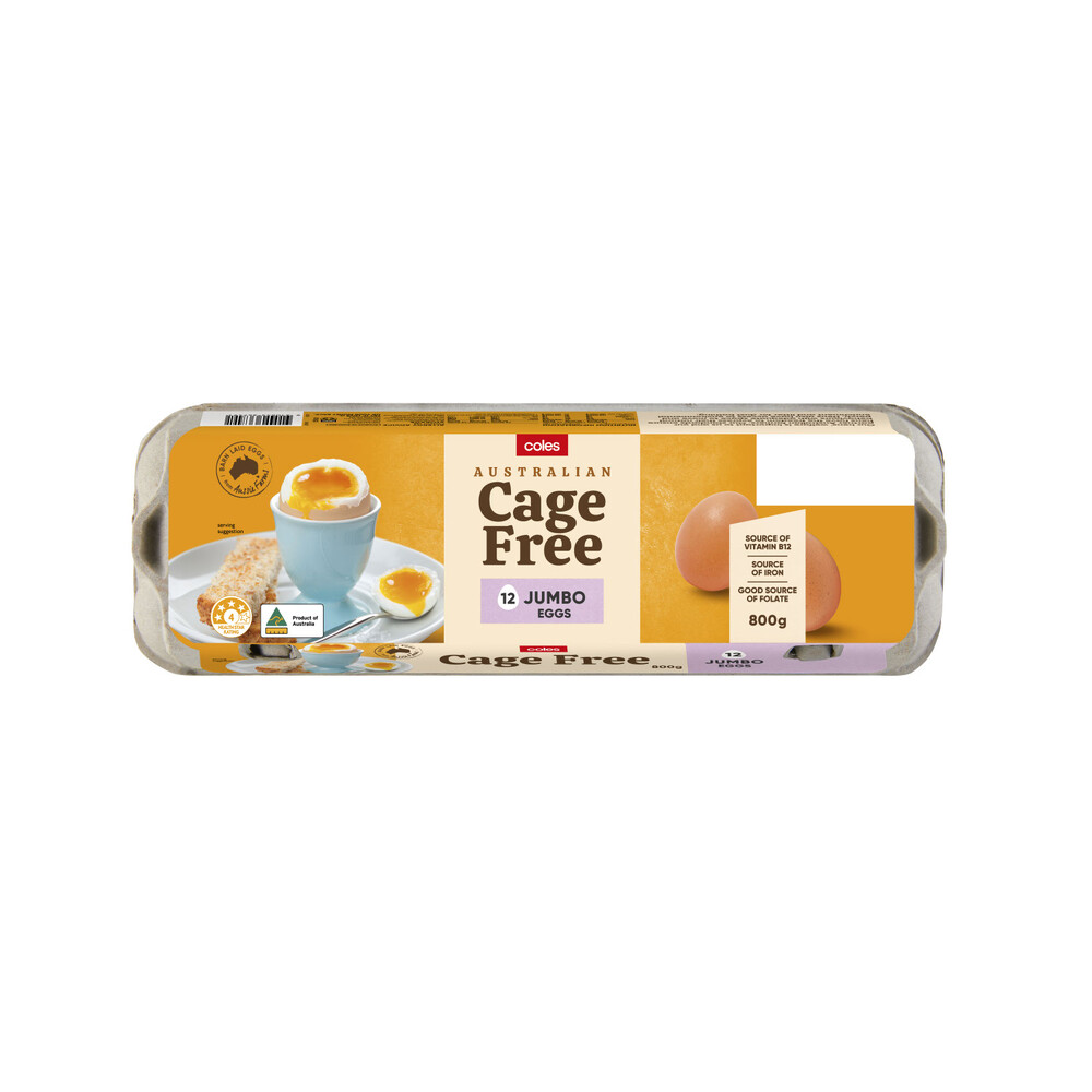 Buy Coles Cage Free Eggs 12 Pack 800g | Coles