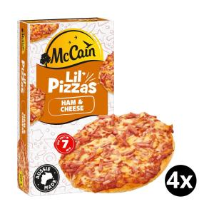 Buy McCain Lil Pizzas Ham & Cheese 4 Pack 400g | Coles