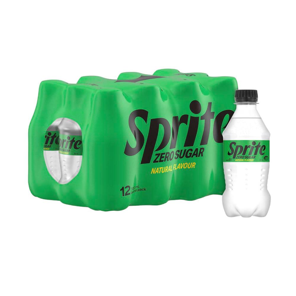 Buy Sprite Zero Sugar Lemonade Soft Drink Multipack Bottles 12x300ml 12 ...