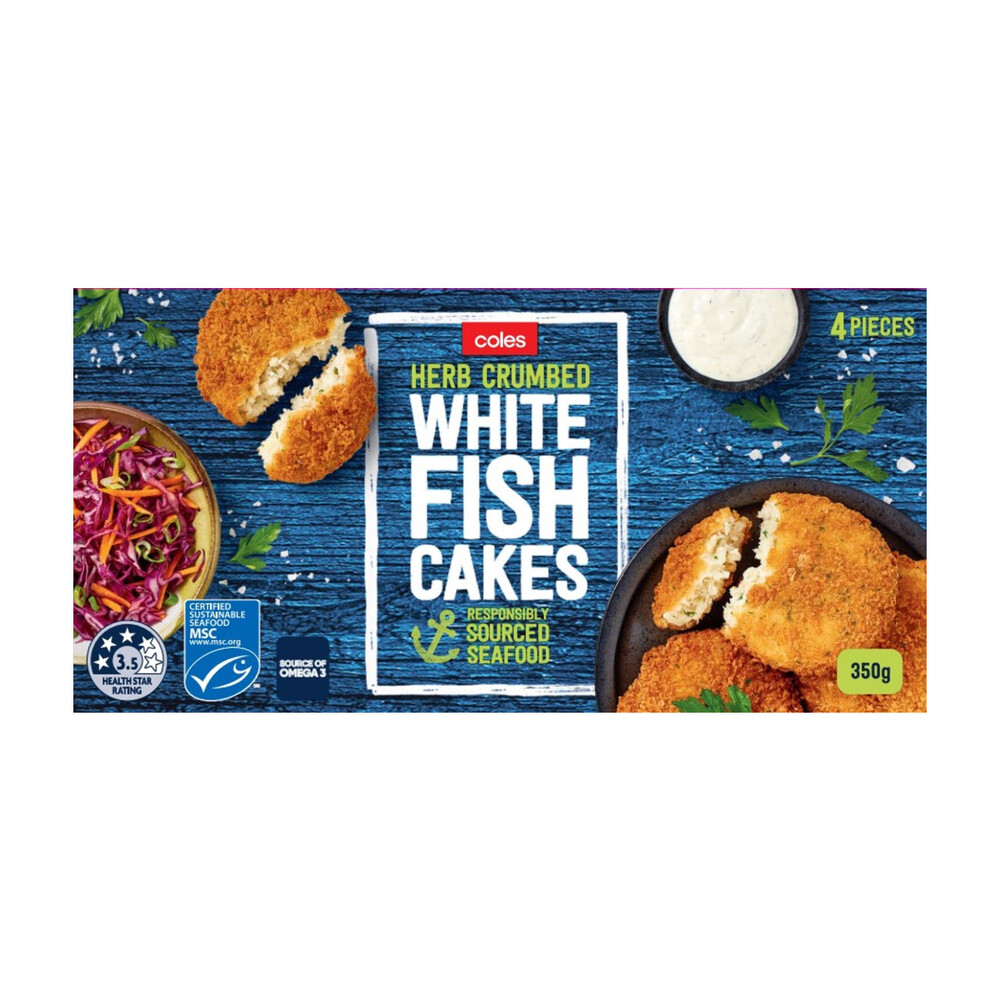 Buy Coles Frozen Fish Cakes 4 pack 350g | Coles