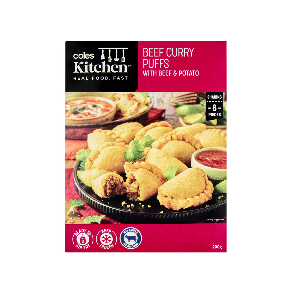 Buy Coles Kitchen Beef Curry Puffs 200g | Coles