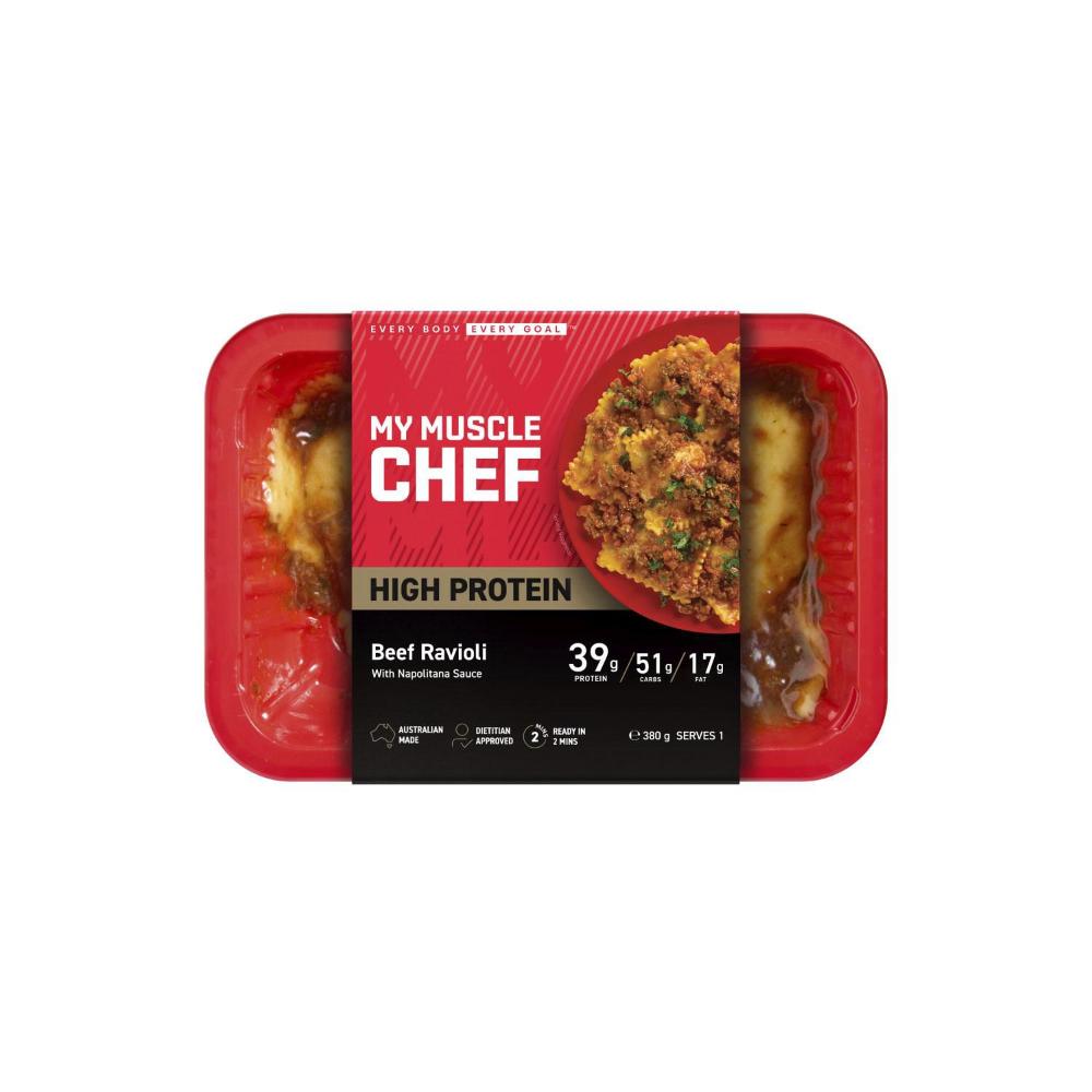 Buy My Muscle Chef Beef Ravioli With Napolitana Sauce 380g | Coles