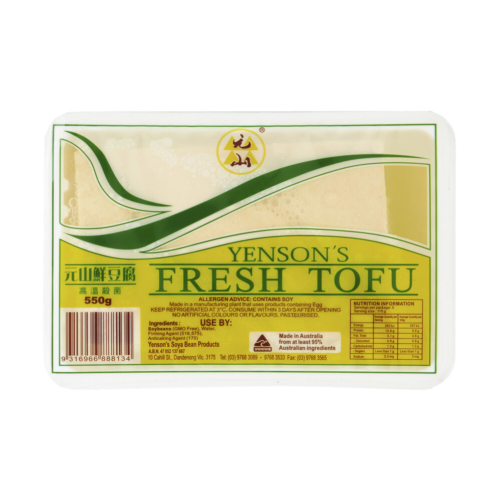 Buy Yenson's Fresh Tofu 550g | Coles