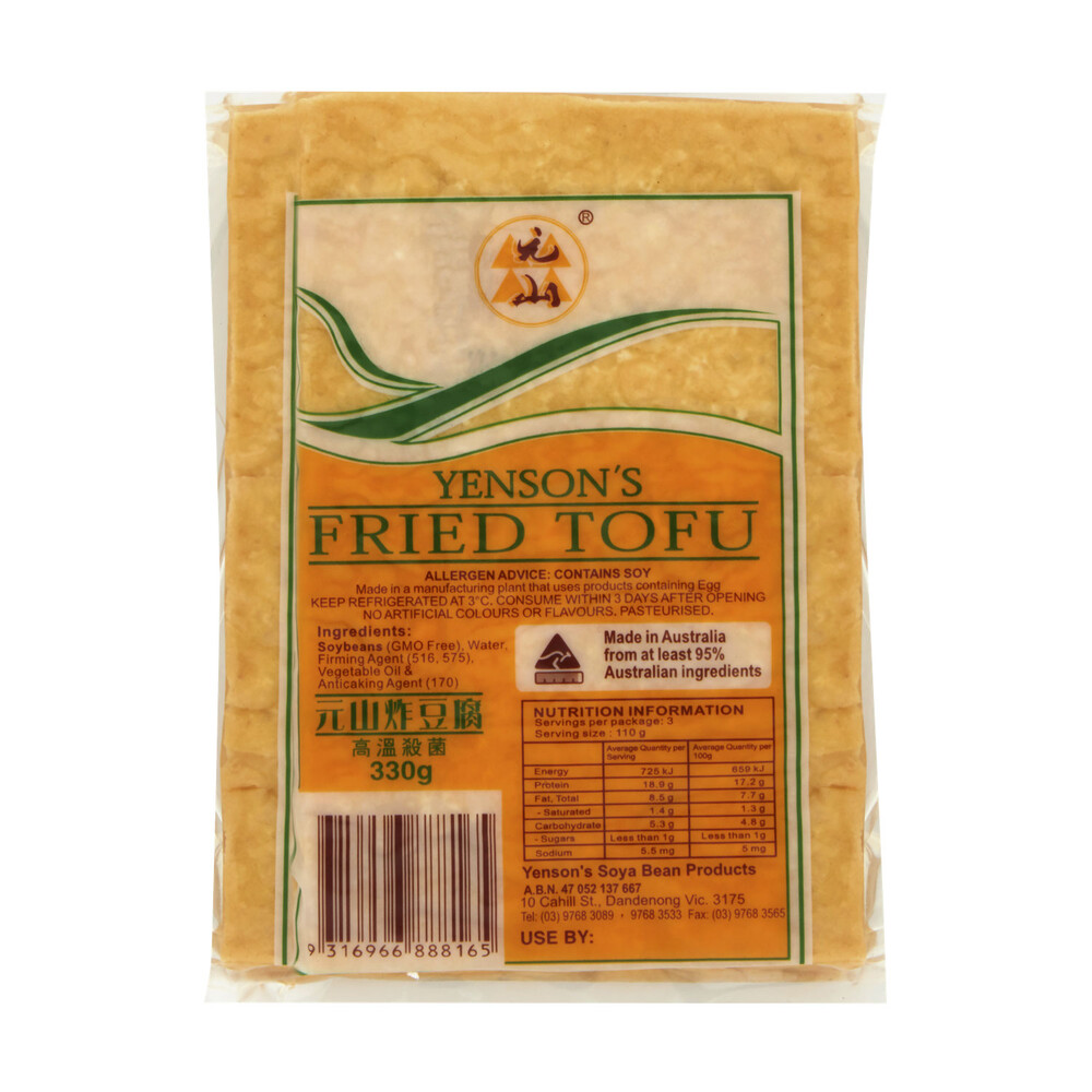 Buy Yenson's Fried Tofu 330 GRAM | Coles
