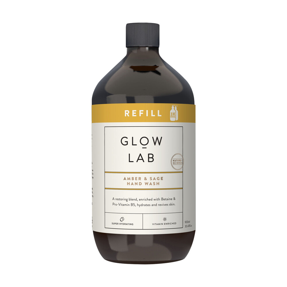 Buy Glow Lab Hand Wash Refill Amber & Sage 900mL | Coles