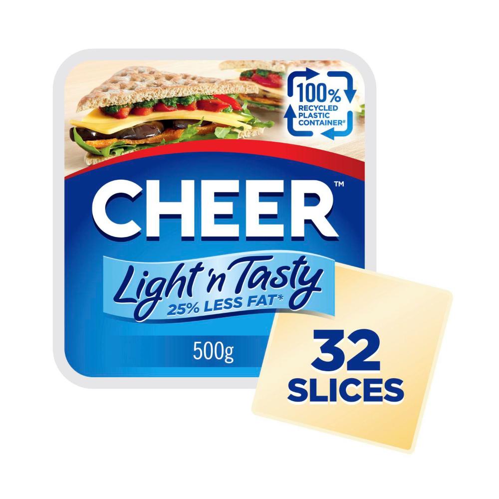 Buy Cheer Light & Tasty Cheese Slices 500g | Coles