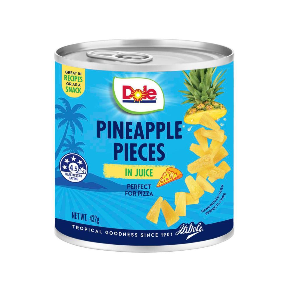 Buy Dole Pineapple Pieces In Juice 432g | Coles