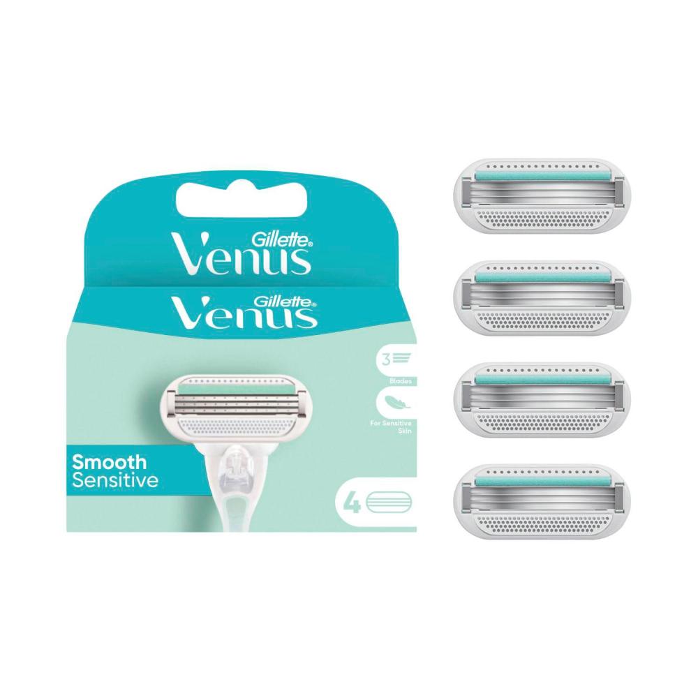 Buy Gillette Venus Smooth Sensitive Razor Blades Refill 4 pack | Coles