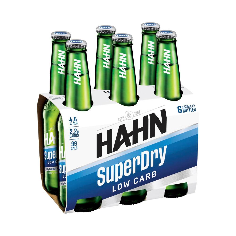 Buy Hahn Super Dry Bottle 330ml 6 Pack | Coles