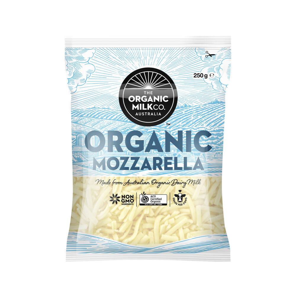 Buy The Organic Milk Co Organic Mozzarella Shred 250g | Coles