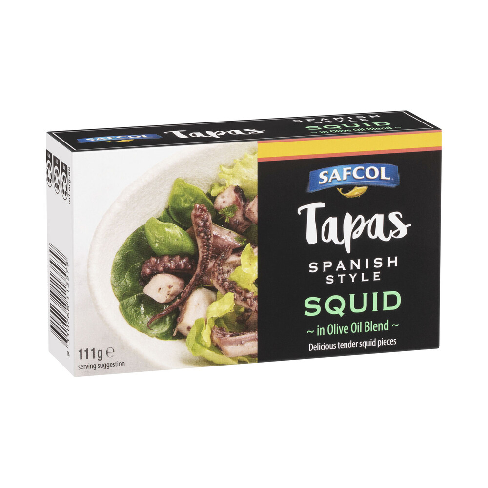Buy Safcol Squid Pieces In Olive Oil Blend 111g | Coles