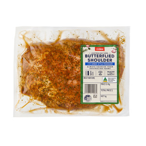 Calories in Coles Lamb Boneless Marinated Shoulder With Greek Style Rub ...