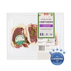 Calories in Coles Lamb Loin Chops With Sea Salt And Rosemary calcount