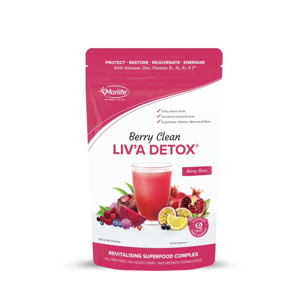 Buy Morlife Berry Clean Liv'A Detox Powder 100g | Coles