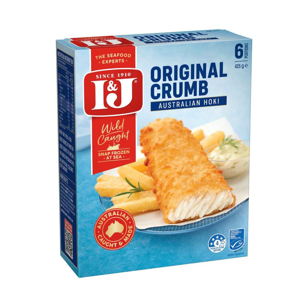 Buy I&J Original Crumbed Fish Fillets 425g | Coles