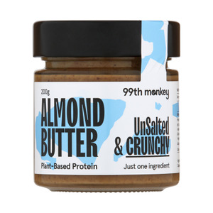 Buy 99th Monkey Crunchy Natural Almond Butter 200g | Coles