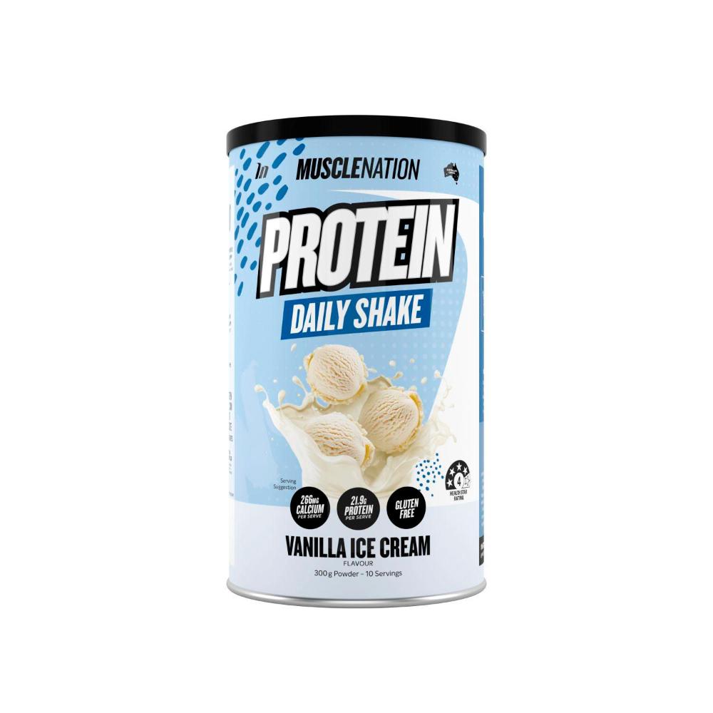 Buy Muscle Nation Whey Protein Daily Shake Vanilla Ice Cream 300g | Coles