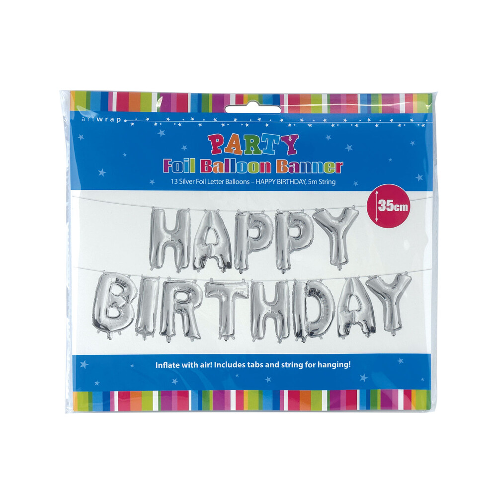 Buy Artwrap Balloon Banner Happy Birthday 1EACH | Coles