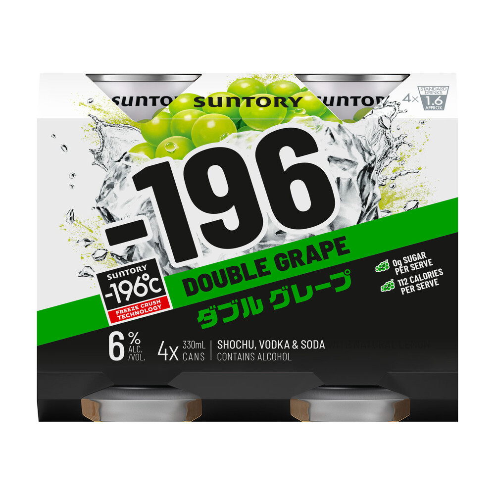 Buy -196 Double Grape 6% Can 330ml 4 Pack | Coles
