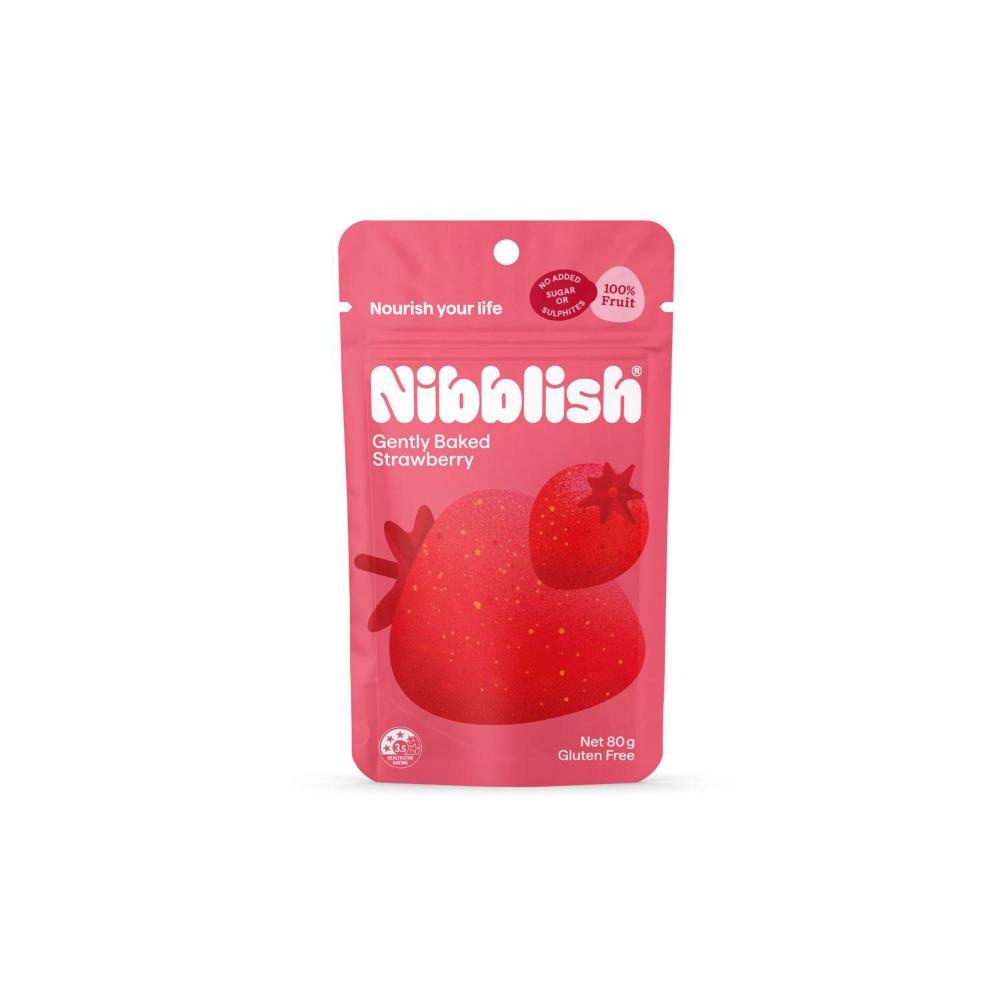 Buy Nibblish Gently Baked Strawberry 80g | Coles