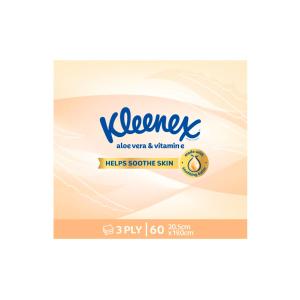 Buy Kleenex 3 Ply Wellbeing Aloe Vera Facial Tissues 60 Pack | Coles