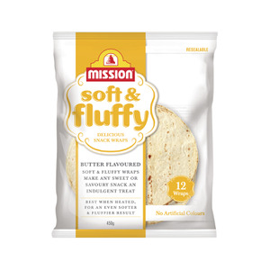 Buy Mission Soft & Fluffy Butter Wrap 12 pack 450g | Coles