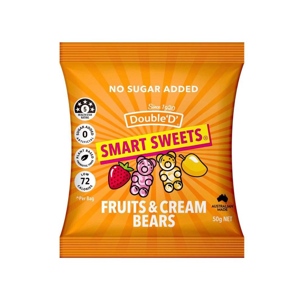 Buy Double D Smart Sweets Fruits N Cream 50g | Coles