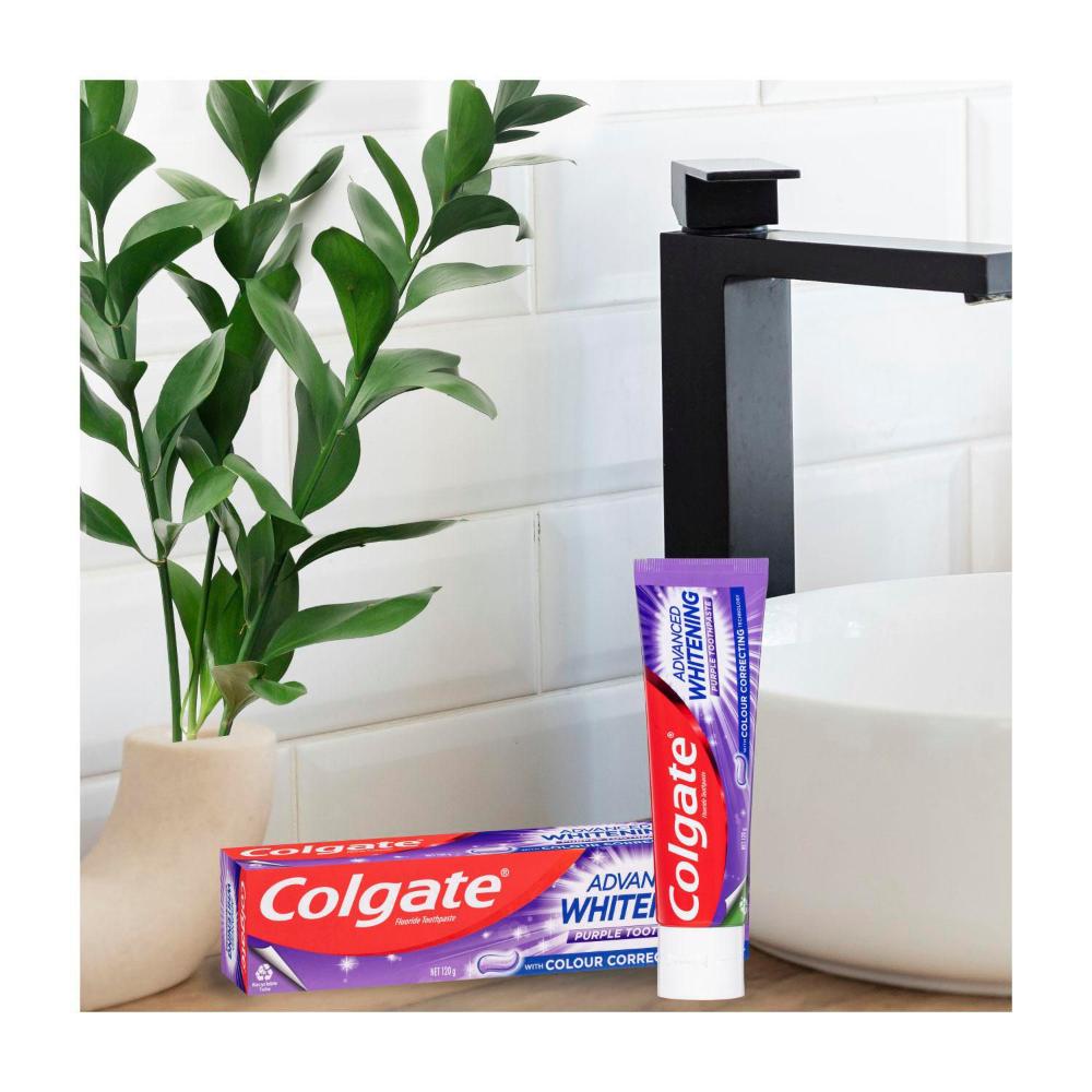 purple toothpaste colgate