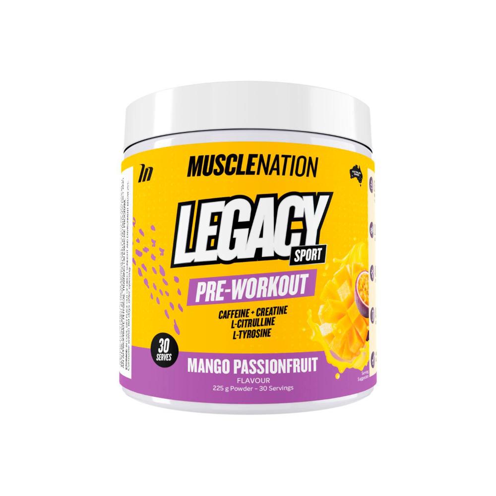 Buy Muscle Nation Legacy Sport Mango Passion Passionfruit 225g | Coles