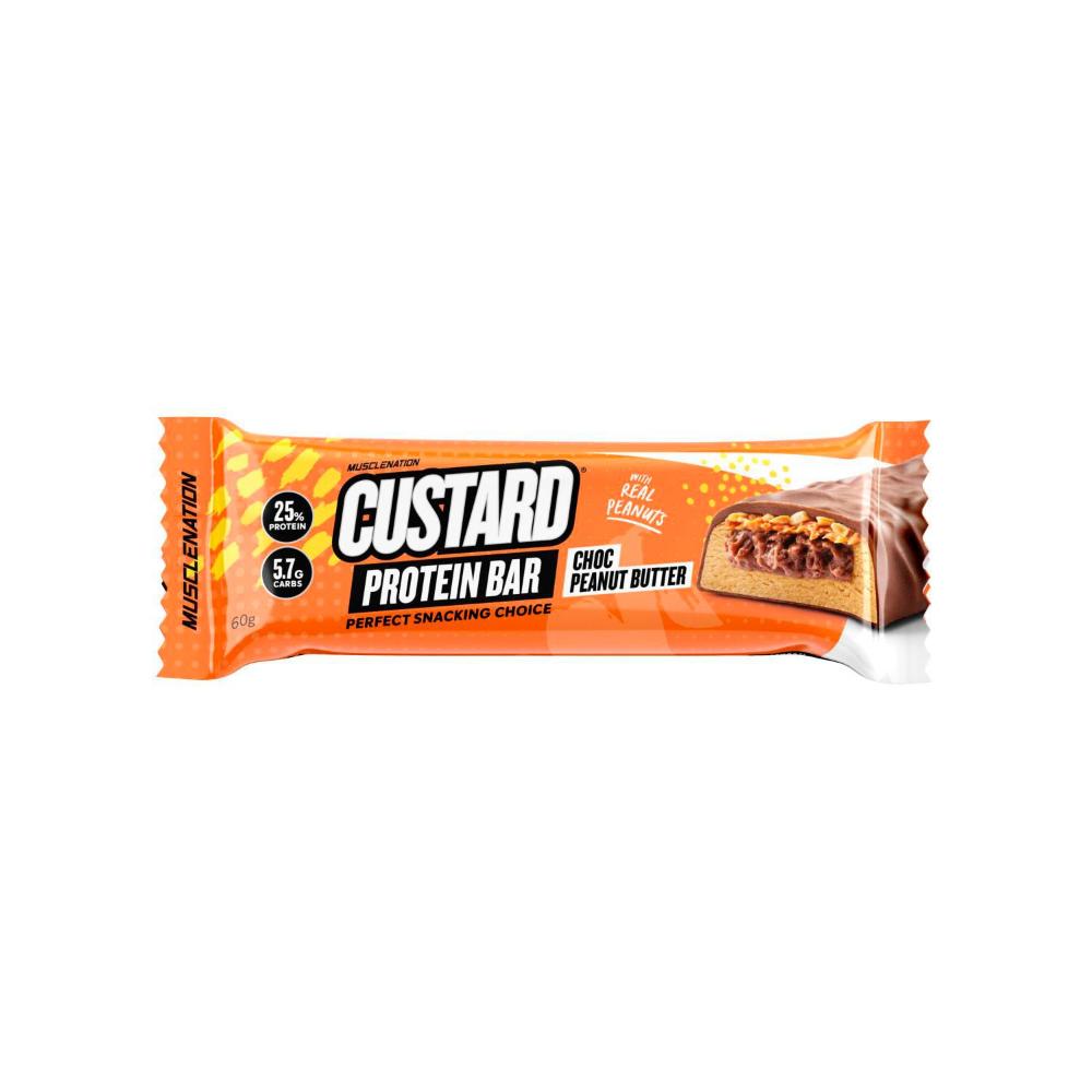 Buy Muscle Nation Custard Protein Bar Choc Peanut Butter 60g | Coles