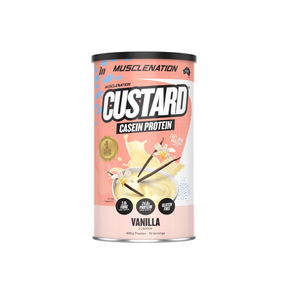 Buy Muscle Nation Custard Casein Protein Powder Vanilla 400g | Coles