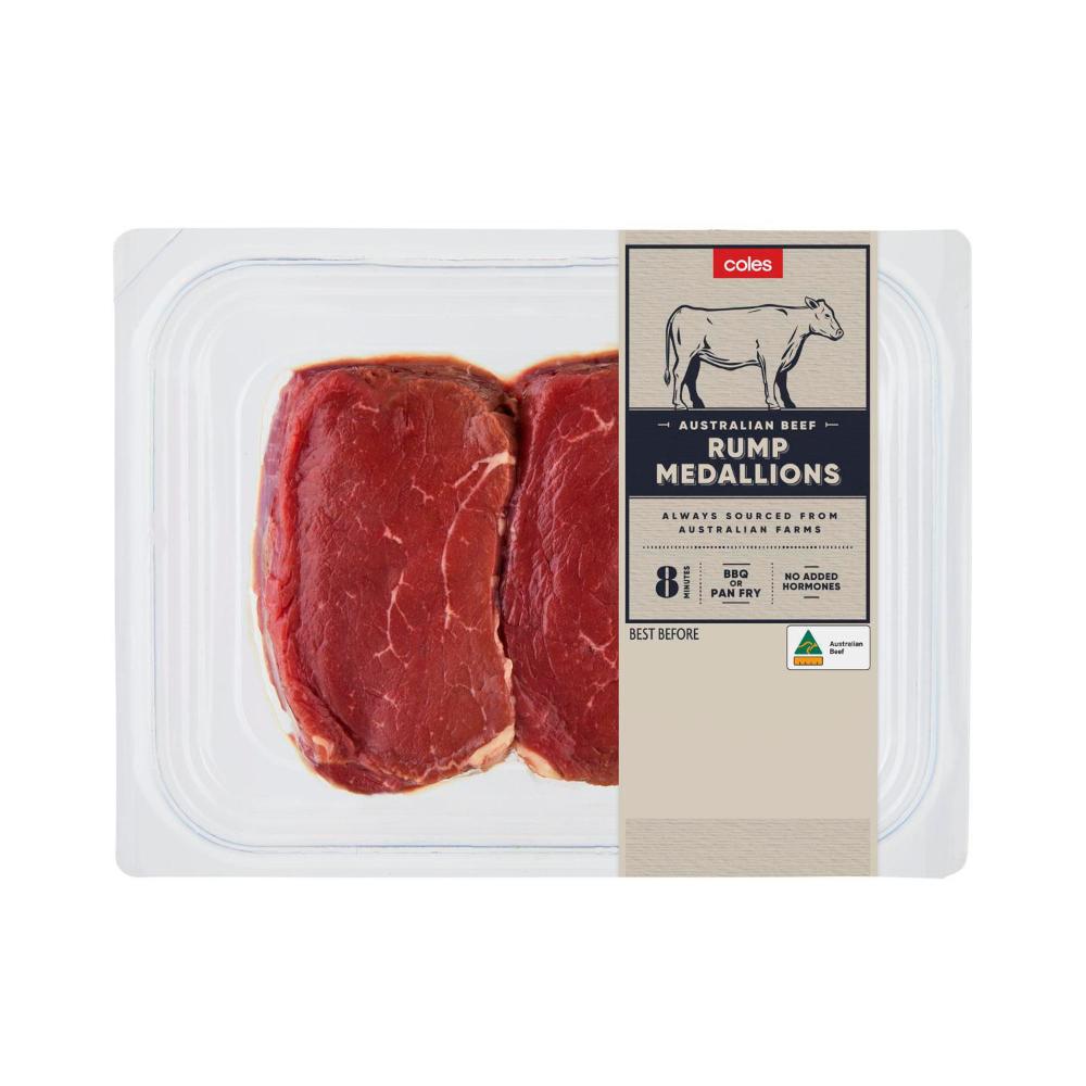Buy Coles No Added Hormone Beef Rump Medallions 300g | Coles