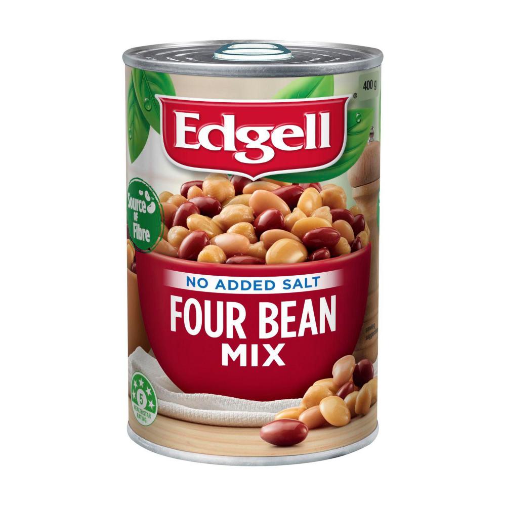 Buy Edgell Beans 4 Bean Mix No Added Salt 400g | Coles