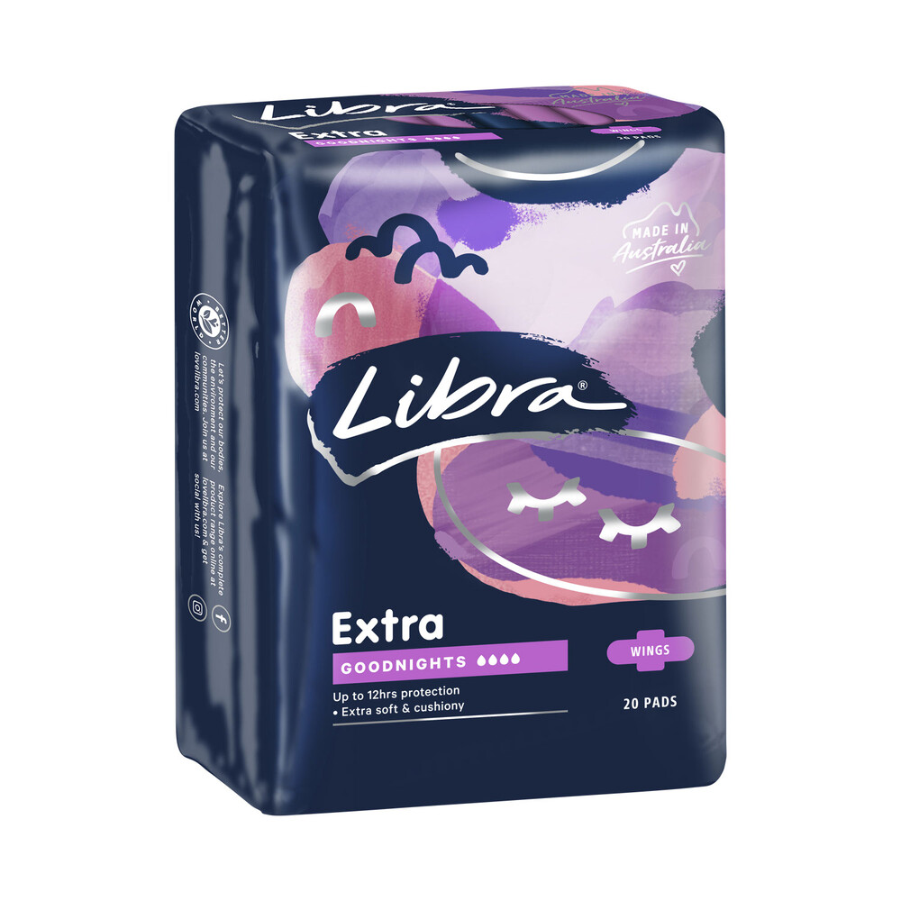 Buy Libra Pads Goodnights Extra 20 pack | Coles