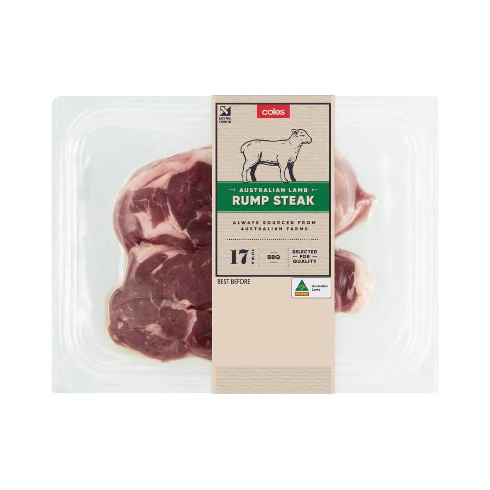 Buy Coles Lamb Rump Steak 2 Pack 215g | Coles