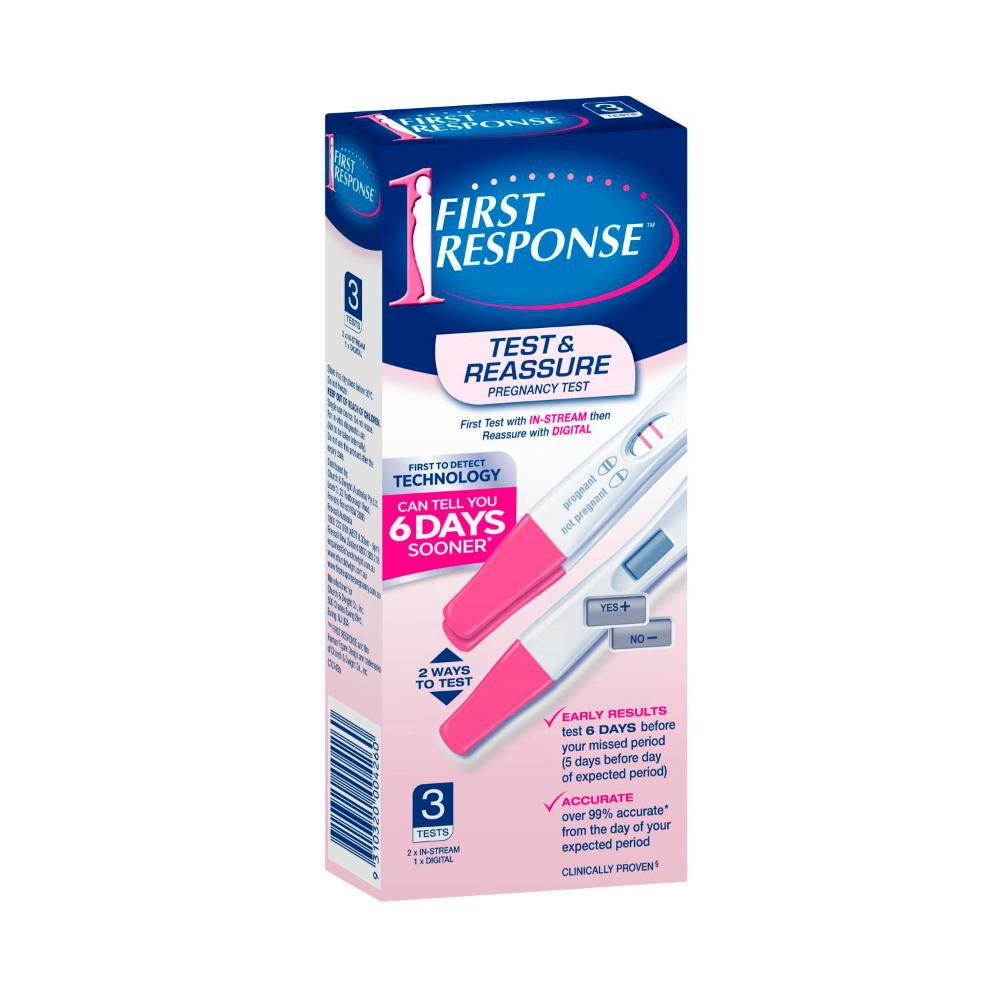 Buy First Response Test & Reassure Pregnancy Kit 3 Pack | Coles