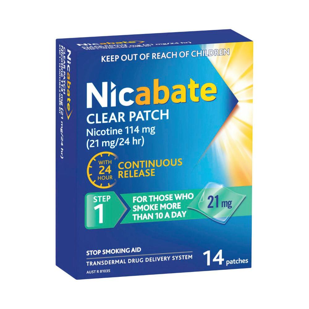 Buy Nicabate CQ Patch 21Mg 14 pack | Coles