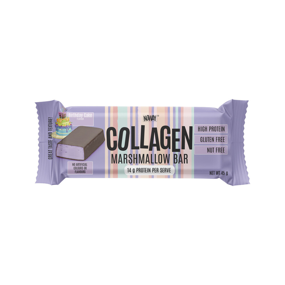 Buy ATP Science Noway Birthday Cake Collagen Marshmallow Bar 50g | Coles