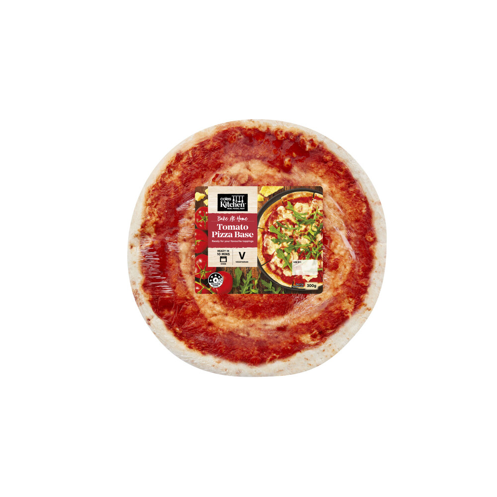 Buy Coles Kitchen Tomato Pizza Base 300g | Coles