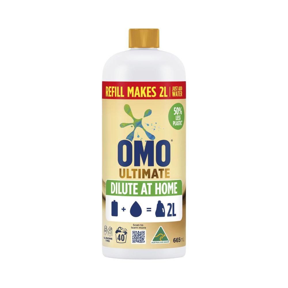 Buy OMO Ultimate Laundry Liquid Dilute at Home Refill 40 Washes 665mL ...