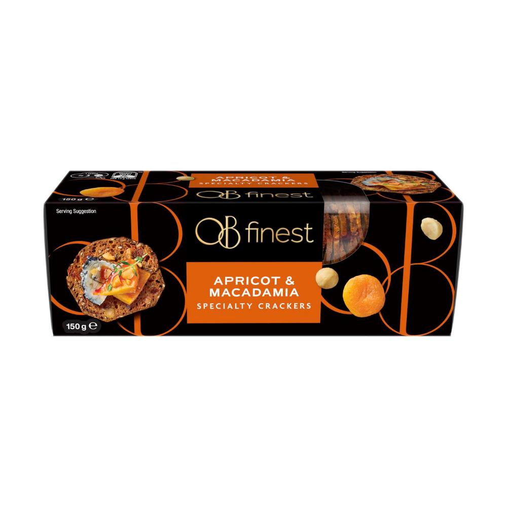 Buy OB Finest Apricot & Macadamia Crackers 150g | Coles